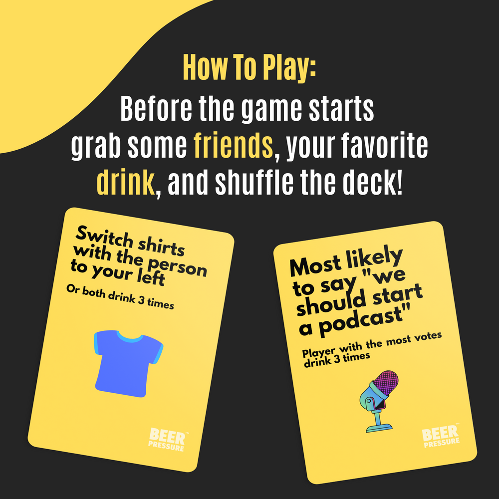 Beer Pressure V2 - Drinking Card Game for Parties, Pregames, and Game ...
